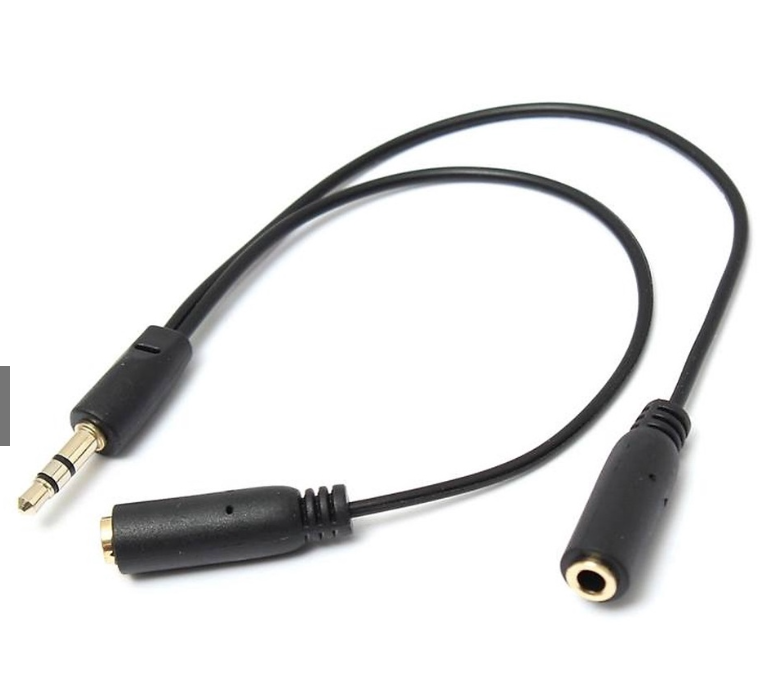 Jack chia âm thanh 1 ra 2 cổng audio 3.5 mm