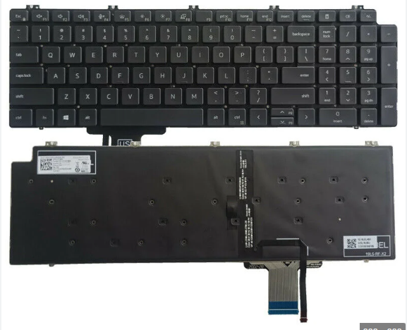 Bàn phím dùng cho laptop Dell Precision 7550 7560 7750 đen LED
