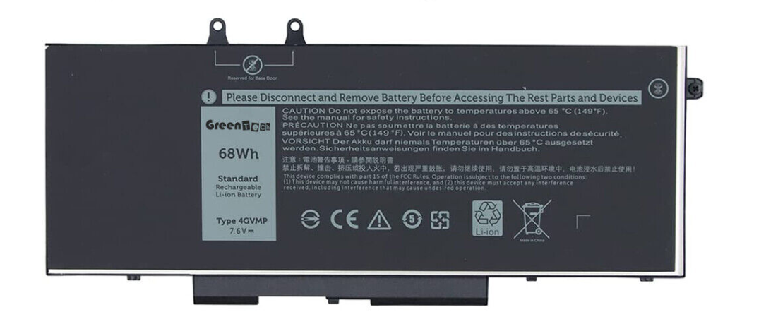 Pin dùng cho laptop Dell Latitude 5400 5500 68WH (4GVMP, X77XY, WJDPW)