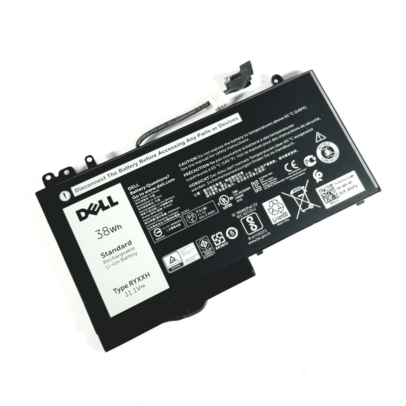 Pin dùng cho laptop Dell E5250 E5550 38WH (RYXXH)