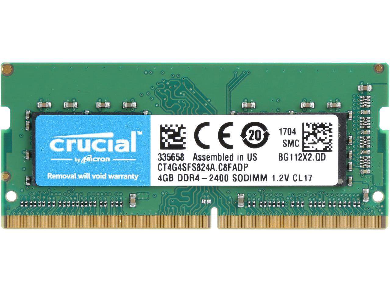 Ram laptop Crucial 4GB DDR4 2400