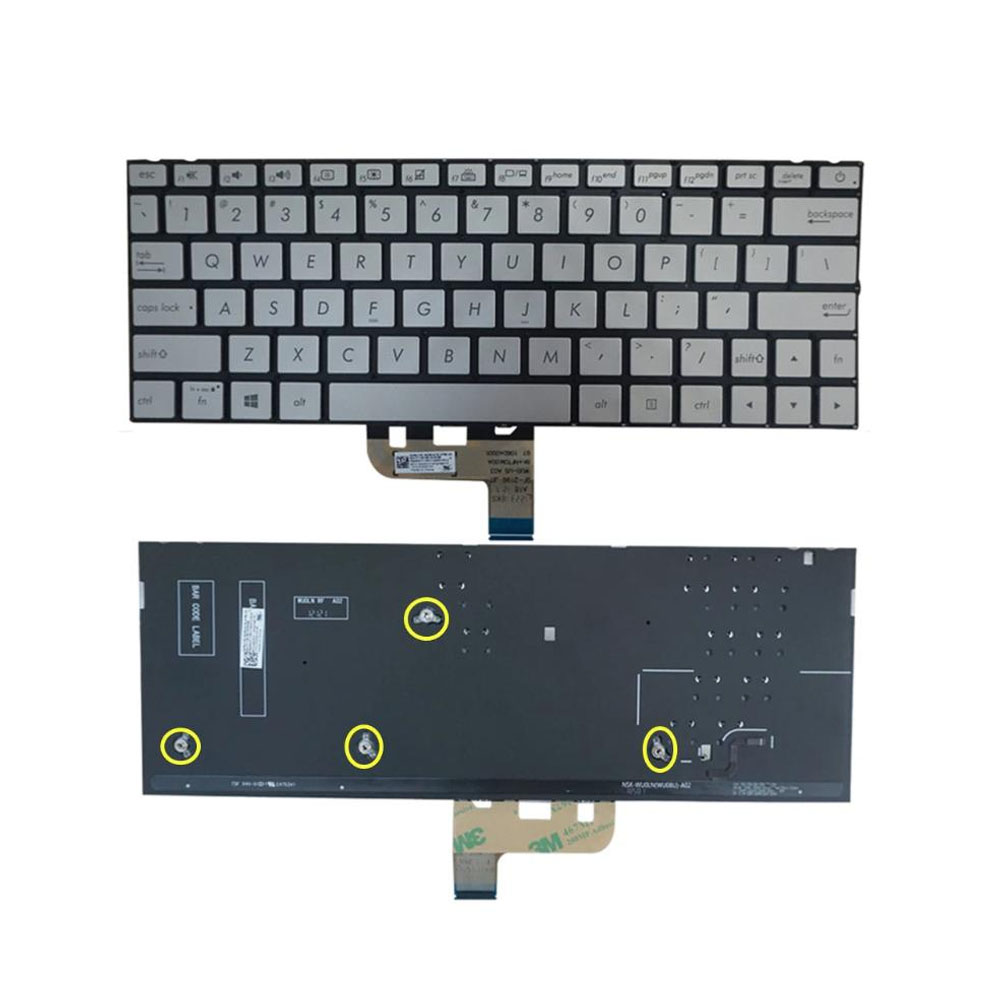 Bàn phím dùng cho laptop Asus UX333 bạc LED