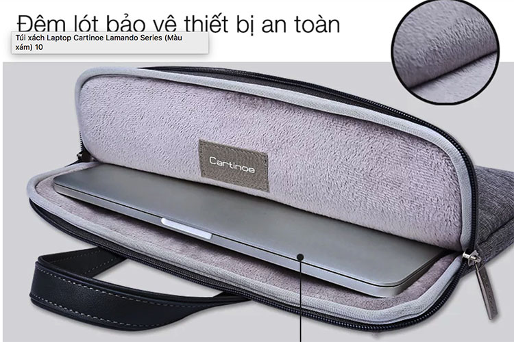 Túi xách chống xốc Cartinoe Lamando 15 inch Gray